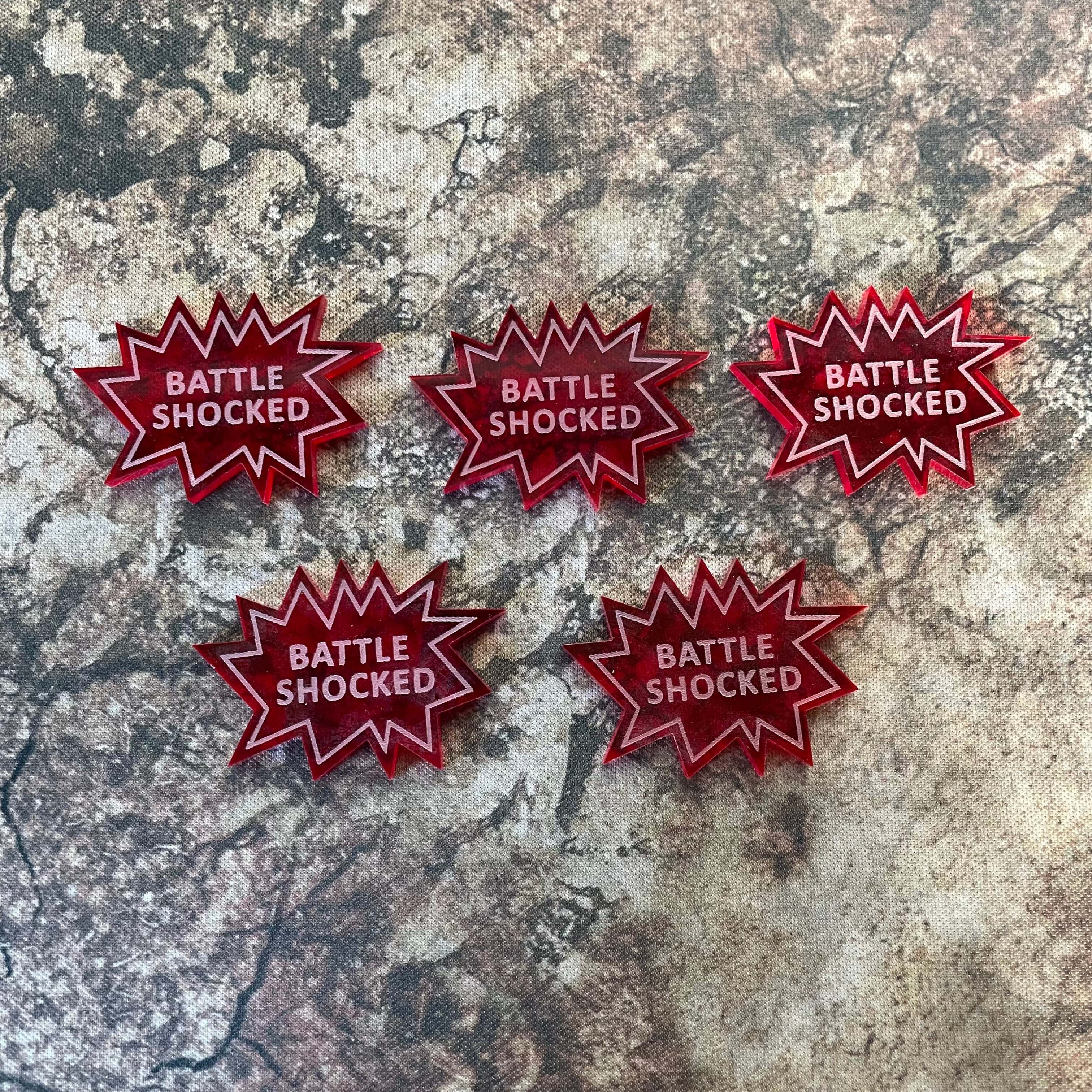 Warhammer 40k 10th Edition Tokens Set - Battle Shocked x5 – crank-wargame